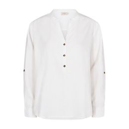 Freequent Langarmbluse »FQLAVA-SHIRT« Leinenmix, mit V-Ausschnitt geschlitzt Brilliant white XL XL Schlupfbluse von Freequent