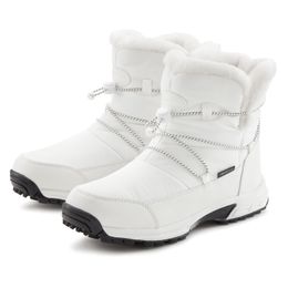 Stiefelette Lascana "Outdoorstiefel, Winterstiefelette", Damen, Gr. 38, wei&szlig;, Obermaterial: 100% Textilmaterial. Decksohle: 100% Textilmaterial. Futter: 100% Textilmaterial. Laufsohle: 100% Synthetik, unifarben, Schuhe Stiefelette, aus wasserabweisendem Material mit Warmfutter