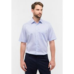 Kurzarmhemd Eterna, Herren, Gr. 41, Normalgrößen, hellblau, Twill, 100% Baumwolle, Manschette, Hemden, NON IRON (bügelfrei)