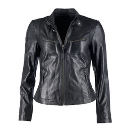 Mustang Damen Lederjacke "31024083"schwarz, Gr. M, Obermaterial: 100% Schafsleder; Futter: 100% Baumwolle; &Auml;rmelfutter: 100% Polyester;