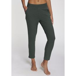 Pyjamahose s.Oliver, Damen, Gr. 36/38, N-Gr, grün, meliert, Rippstrick, Obermaterial: 92% Modal, 8% Elasthan, meliert, lässig geschnitten lang, Hosen, Aus weicher Rippqualität