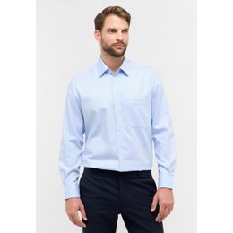 Langarmhemd Eterna "COMFORT FIT", Herren, Gr. 45, Normalgrößen, hellblau, Twill, 100% Baumwolle, normal, Manschette, Hemden, NON IRON (bügelfrei)