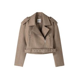 Bershka Between-Season Jacket female Beige size M