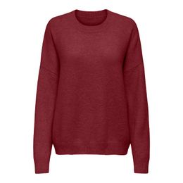 Only Strickpullover »ONLRENE LIFE LS O-NECK CC KNT« Cabernet Detail:Melange S S Pullover von Only