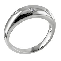 Firetti Fingerring »Schmuck Geschenk Silber 925 Damenring Ring Sterne« mit Zirkonia (synth.) silberfarben-kristallweiß 52 Bezaubernder Damenring...