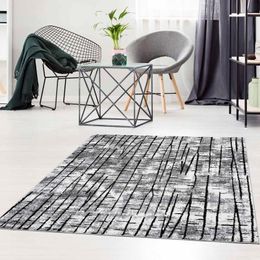 Carpet City Teppich &raquo;Moda 1139&laquo; rechteckig 11 mm H&ouml;he L&auml;ufer, weicher Kurzflor, abstrakt, Wohnzimmer grau Obermaterial: 100% Polypropylen B : 140...