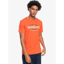 Quiksilver T-Shirt »Check On It« Cherry Tomato S S Stoff: Baumwoll-Jersey-Stoff [160 g/m2]