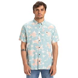 Quiksilver Kurzarmhemd &raquo;Safe Paradise&laquo; Aquifer Handtman L - US-Gr&ouml;&szlig;en US-Gr&ouml;&szlig;en L Stoff: Reine Ecovero-Viskose [132 g/m2]