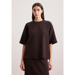 Seidensticker T-Shirt &raquo;Schwarze Rose&laquo; Kurzarm Rundhals Uni braun 34 34 Passform: Regular