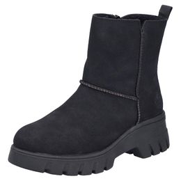 Rieker Winterboots Plateauboots, Stiefelette, Profilsohle, mit Warmfutter schwarz 40 40 Winterboots mit praktischem Innenrei&szlig;verschluss