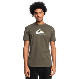 Quiksilver T-Shirt »Comp Logo« braun S S Stoff: leichter Baumwoll-Jersey [160 g/m2]