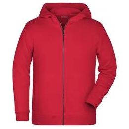 Basic Kinder Hoody mit Rei&szlig;verschluss | red | 98/104 - red