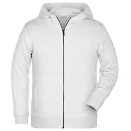 Basic Kinder Hoody mit Rei&szlig;verschluss | white | 122/128 - white