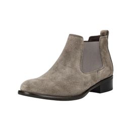 Gabor Stiefelette &raquo;Stiefelette Veloursleder/Textil&laquo; Braun/Grau 43 43 Verschluss: Schlupfschuh