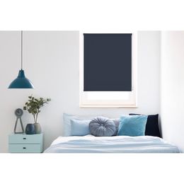 mydeco Seitenzugrollo »Win« Lichtschutz ohne Bohren freihängend bis Breite 120cm blue + weiß Obermaterial: 100% Polyester 160 cm
