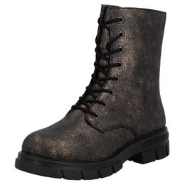Rieker Schnürboots, Stiefelette, Blockabsatz, mit zusätzlichem Innenreißverschluss bronzefarben 37 37 Schnürboots im modischen Design, mit...