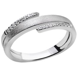 Firetti Fingerring »Schmuck Geschenk Silber 925 Damenring Ring« mit Zirkonia (synth.) silberfarben-kristallweiß 54 Klassischer Damenring mit...
