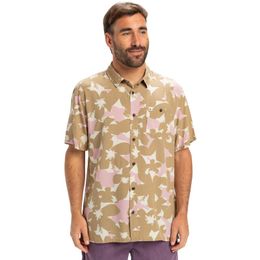Quiksilver Kurzarmhemd &raquo;Safe Paradise&laquo; Lead Gray Handtman M - US-Gr&ouml;&szlig;en US-Gr&ouml;&szlig;en M Stoff: Reine Ecovero-Viskose [132 g/m2]