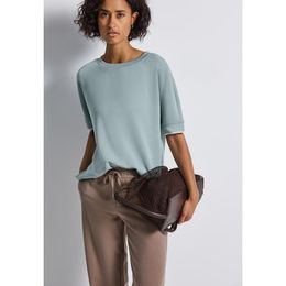 Street One T-Shirt im Silk-Look, mit Rundhals, halbarm arona blue 46 46 Silk Look Shirt f&uuml;r Damen von Street One