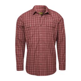 HERO by John Medoox Langarmshirt »HARRY Kent Hemd Langarm« Regular Fit Casual Funktionsmaterial für Herren red check XL XL Schnelltroknendes Material