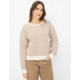 Brax Damen Strickpullover Style LIZ walnut, hellbraun, Gr. 34