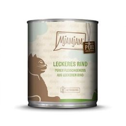 MjAMjAM Nassfutter Katze Adult, Purer Fleischgenuss 6x800 g Rind