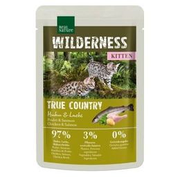 REAL NATURE WILDERNESS Nassfutter Katze, Kitten True Country, Huhn und Lachs 12x85 g