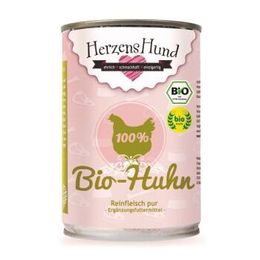 HerzensHund Reinfleisch pur BIO Bio Huhn 12x400 g