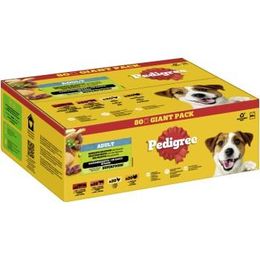 Pedigree Nassfutter Hund Adult, Multipack, Gemischte-Selektion mit Gem&uuml;se, in Sauce 80x100 g
