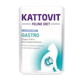 Kattovit Feline Diet Nassfutter Katze Gastro Adult Ente und Reis 48x85 g