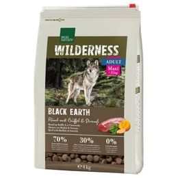 REAL NATURE WILDERNESS Trockenfutter Hund, Adult, Maxi, Black Earth Rind mit Strau&szlig; und B&uuml;ffel 4 kg