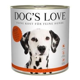 DOG&rsquo;S LOVE DOG'S LOVE Adult Classic Rind mit Apfel und Spinat 6x800 g