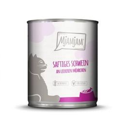 MjAMjAM Nassfutter Katze Adult 6x800 g Schwein und M&ouml;hre