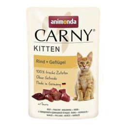 animonda Carny Nassfutter Katze Kitten Gefl&uuml;gel und Rind 24x85 g