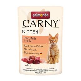 animonda Carny Nassfutter Katze Kitten Rind, Kalb und Huhn 24x85 g