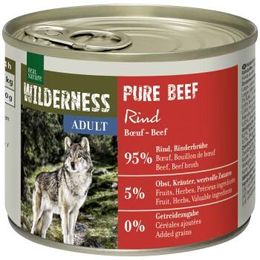 REAL NATURE WILDERNESS Nassfutter Hund, Adult, Pure Beef 12x200 g