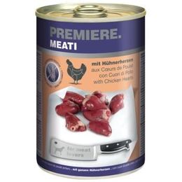 Premiere Meati Nassfutter Hund, Adult, H&uuml;hnerherzen 24x400 g