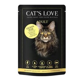 CAT'S LOVE Nassfutter Katze Adult in Gelee Huhn pur 48x85 g
