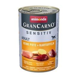 animonda GranCarno Sensitiv Nassfutter Hund Adult, Pute und Kartoffel 24x400 g