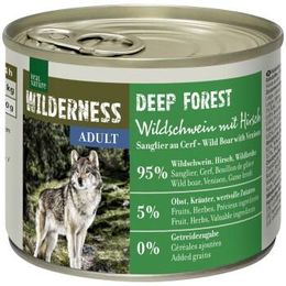 REAL NATURE WILDERNESS Nassfutter Hund, Adult, Deep Forest, Wildschwein mit Hirsch 12x200 g