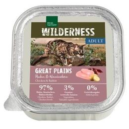 REAL NATURE WILDERNESS Nassfutter Katze, Adult Great Plains Huhn und Kaninchen 16x100 g