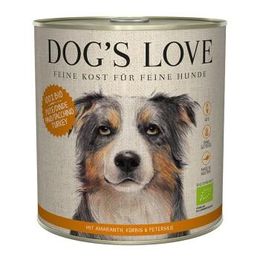 DOG&rsquo;S LOVE DOG'S LOVE Nassfutter Hund, Adult, Bio Pute mit Amaranth und K&uuml;rbis 6x800 g