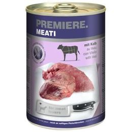 Premiere Meati Nassfutter Hund, Adult, Kalb 24x400 g