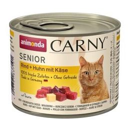 animonda Carny Nassfutter Katze Senior Rind und Huhn mit K&auml;se 24x200 g