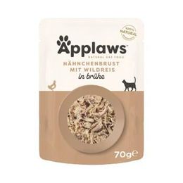 Applaws Nassfutter Katze Adult H&uuml;hnerbrust und Wild Reis 24x70 g