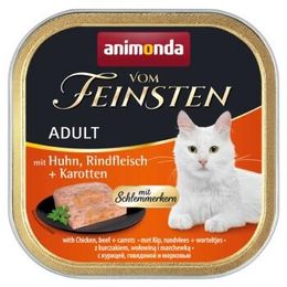 animonda Vom Feinsten Adult mit Schlemmerkern Huhn, Rindfleisch und Karotte 32x100 g