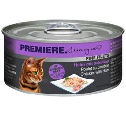 Premiere Fine Filets Naturell Huhn mit Schinken 24x80 g