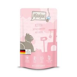 MjAMjAM Nassfutter Katze Kitten, Quetschie, Huhn mit Lachs&ouml;l 12x125 g