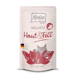 MjAMjAM Nassfutter Katze Adult, Wellness Haut & Fell 12x125 g Rind