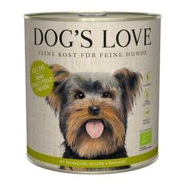 DOG&rsquo;S LOVE DOG'S LOVE Nassfutter Hund, Adult, Bio Huhn mit Buchweizen und Sellerie 6x800 g